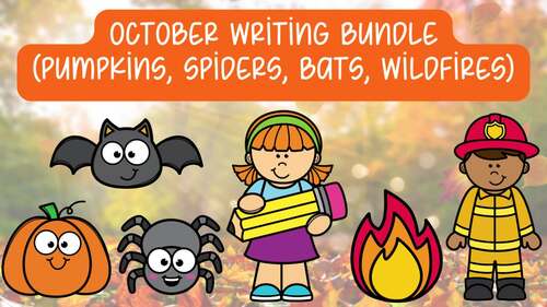 All About Pumpkins Spiders Bats Wildfire October Writing PreK ...