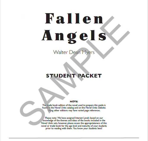 Fallen Angels Novel Units® Student Packet Novel Study | TPT
