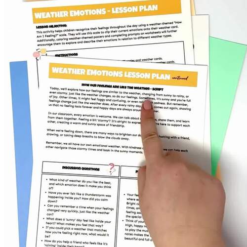 Weather Emotions Check In Chart | Emotions Coloring Sheets | Spring SEL ...