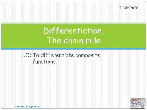 Differentiation: Chain rule by Maths Support Centre | TPT