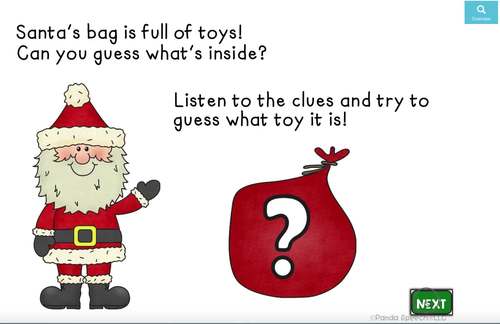 What's in Santa's Sack BOOM Book! Digital Guessing Game (Boom book only)
