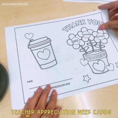 Teacher Appreciation Week Cards | Printable Thank You Coloring Pages