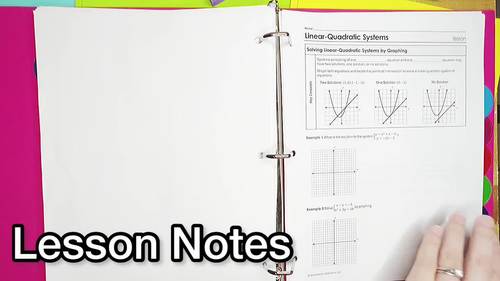 Solving Linear-Quadratic Systems of Equations Lesson by Math Beach ...