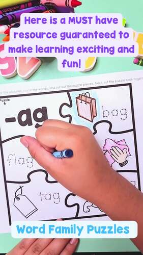 Word Families Fun Phonics Game Rhyming Endings Puzzles | Coloring Pages ...