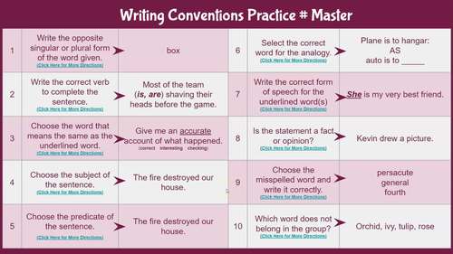 Writing Conventions Bundle #10 by Miss O Creates | TPT