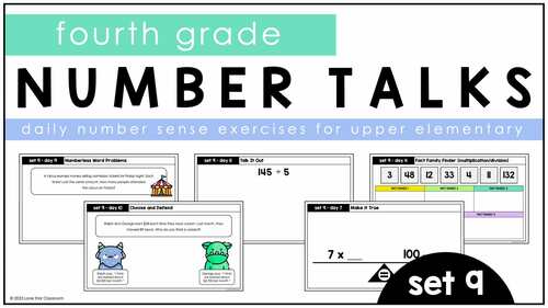 4th Grade Number Talks | SET 9 | Strengthen Mental Math and Build ...