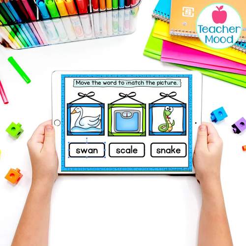 Digital Phonics Activities | Structured Literacy Reading Games | S Blends