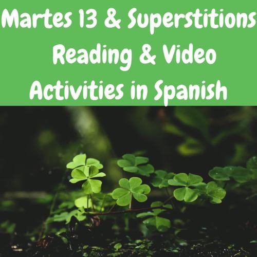 Fiesta Friday! Martes 13 & Superstitions Reading and Video Activities ...