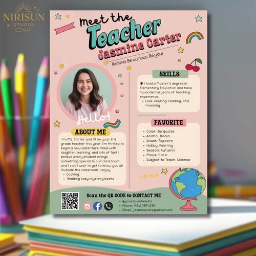 Meet the Teacher Template | Editable | Back to School PDF | Open House ...