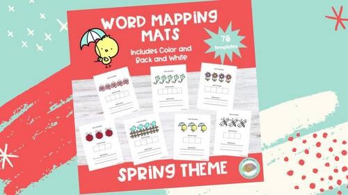 Spring Themed word mapping mats to help with orthographic mapping