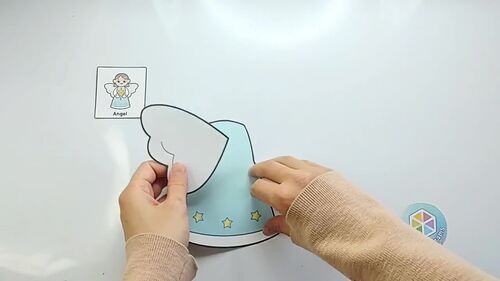 Christmas Angel Craft Nativity Cut Paste Activity Coloring Page Scissor ...