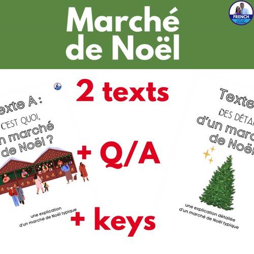 Marché de Noël French Christmas Market Intermediate Reading Activity ...