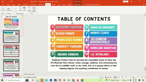 Top 10 Mom Heroes: Mother's Day Biography Posters - Bulletin Board.