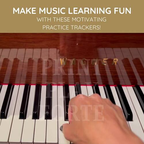 Printable Winter Music Practice Trackers, Piano Lessons Fun, printable ...