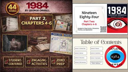 1984 by George Orwell PPT – Part 2 Chapters 4-6 | Lesson Slides ...