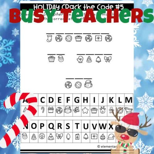 Winter Holiday Activities Crack the Code Game Christmas No Prep Party ...