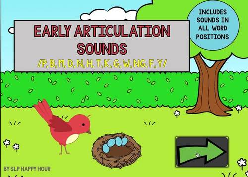 Spring Articulation - Bird Nest Early Articulation Activity by SLP ...