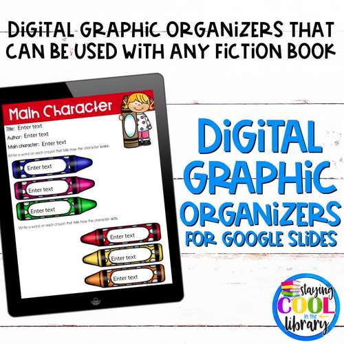 Digital Graphic Organizers for Google Slides: Fiction Book Reading Response