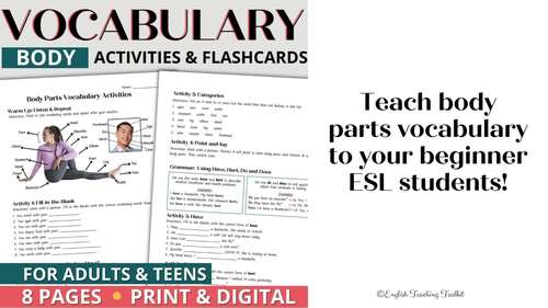 Beginner Adult ESL Vocabulary Activities Worksheets & Flashcards ...