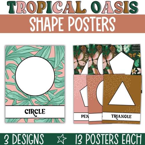 Boho Shape Posters / 2D Shape Posters Display / Geometry Posters Math ...