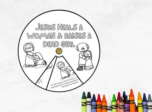 Jesus Heals Bible Story Spinning Wheel Craft - Sunday School & Homeschool
