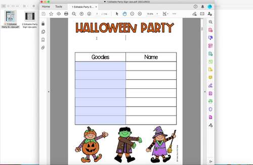 EDITABLE Class Party Sign Up Sheets & Reminders by A Sunny Day in First ...