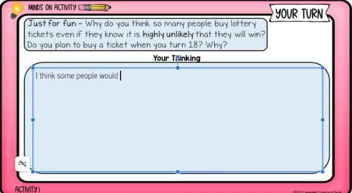 Grade 6 Ontario Math Probability Unit Digital Slides by Stacey's Circle