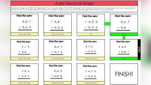 Add Decimals Printable and Digital Activities 5.NBT.7 by Fifth Grade Fab