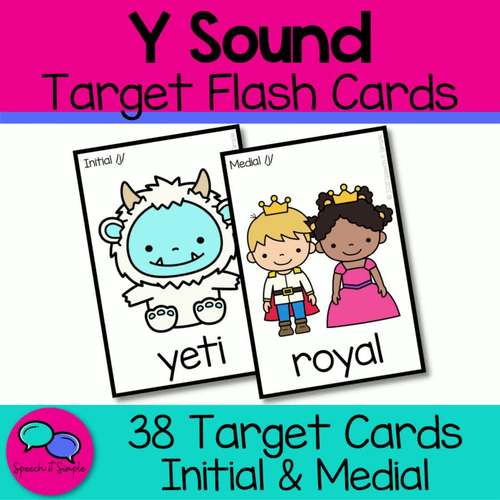 Y Sound Articulation Target Cards - Artic - Apraxia - Phonology ...