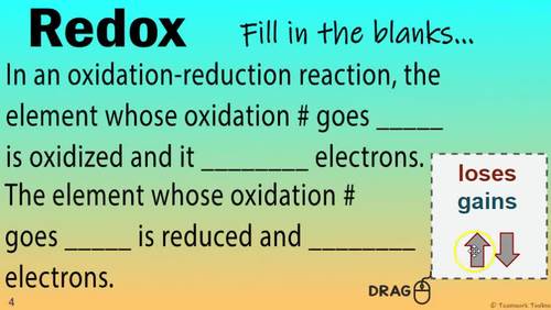 OXIDATION-REDUCTION ~ Interactive Digital Resource for Google Slides ...