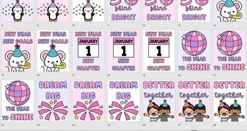 Dollar Deal! New Year's Themed Posters 2025 by Magical Kinders | TPT