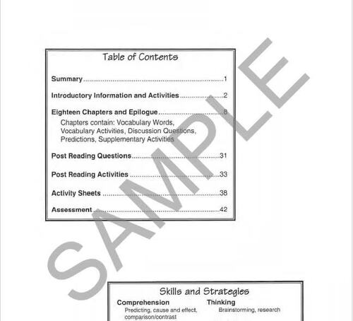 The Secret of the Indian Novel Units® Teacher Guide Novel Study | TPT