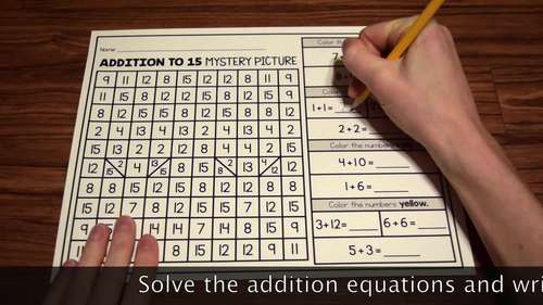 Addition to 15 Mystery Pictures by A Spoonful of Learning | TPT