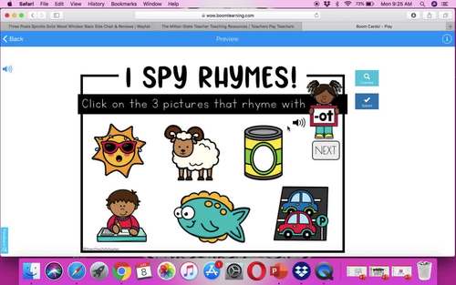 Boom Cards™ Distance Learning: Rhyming with Short O by The Mitten State ...