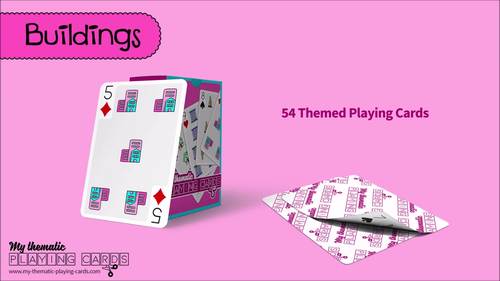 Buildings Themed Playing Cards Deck by MyThematicPlayingCards | TPT