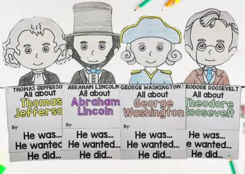 Presidents Day Flip Books | George Washington Readers | US Symbols