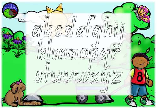 NSW FOUNDATION colour ALPHABET tracing templates 5 designs by Miss ...