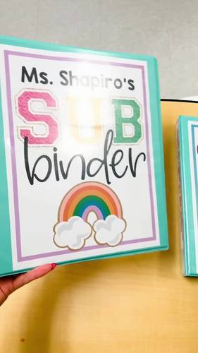 Substitute Binder Cover | Essential Forms For Your Sub | Editable