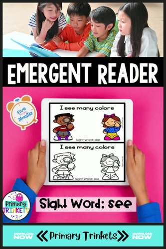 "SEE" Emergent Readers Book by Primary Trinkets | TPT