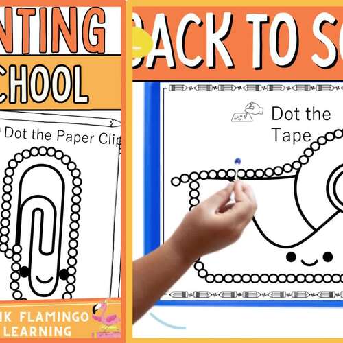 Back to School Q Tip Dot Painting No Prep Worksheets Preschool Kindergarten