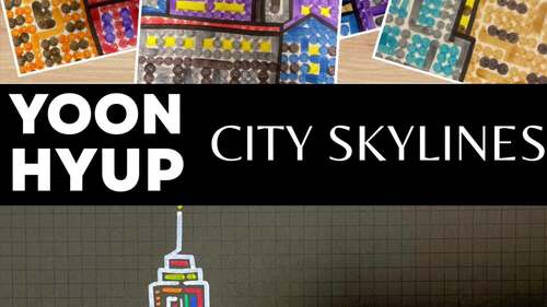 CITY SKYLINE ART PROJECT WITH ACTIVITY BOOKS & LESSONS FOR ELEMENTARY