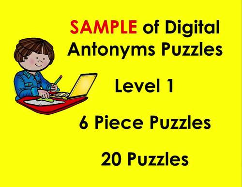 Antonyms Games Digital Differentiated Puzzles for Google Slides ...