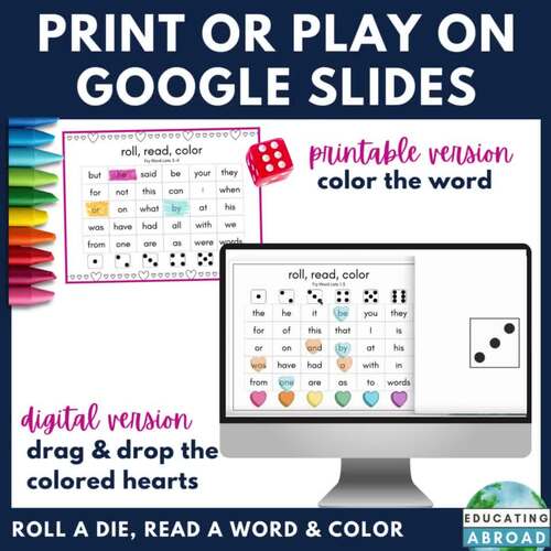 Sight Word Games | 100 High Frequency Word Practice | Printable and Digital