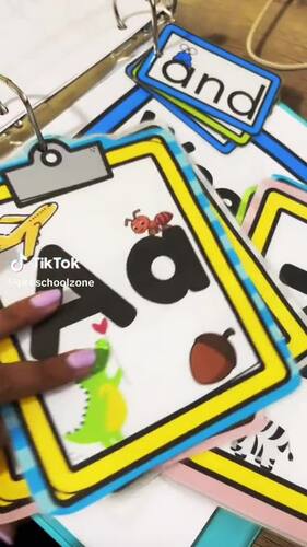 CUTE! Alphabet Cards ( FULL PAGE COLOR) + White Background | TPT