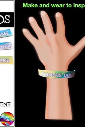 Positive Mindset Bands to make by Aussie Waves | TPT