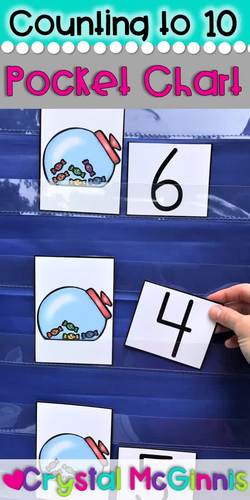 DOLLAR DEAL! Counting (0-10) Pocket Chart Center (9 Sets) by Crystal ...