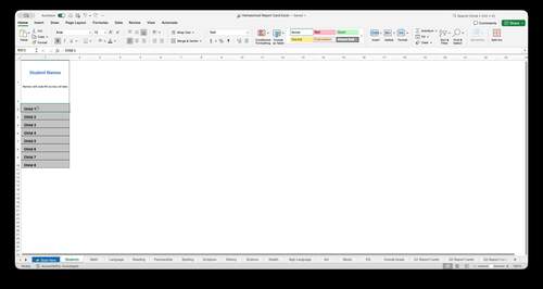 Editable Quarterly Report Card Template | Homeschool Grade Tracker ...