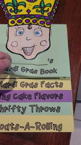 Mardi Gras No-fuss Flipbook by 12 Days of Mardi Gras | TPT
