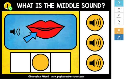 BOOM CARDS DISTANCE LEARN SHORT VOWEL SOUND PHONEMIC AWARENESS ACTIVITY