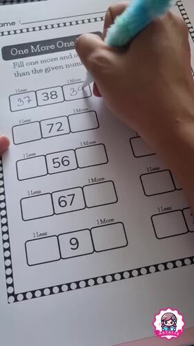 Engaging Discovering Numbers 1 More 1 Less, 10 More 10 Less Worksheets ...